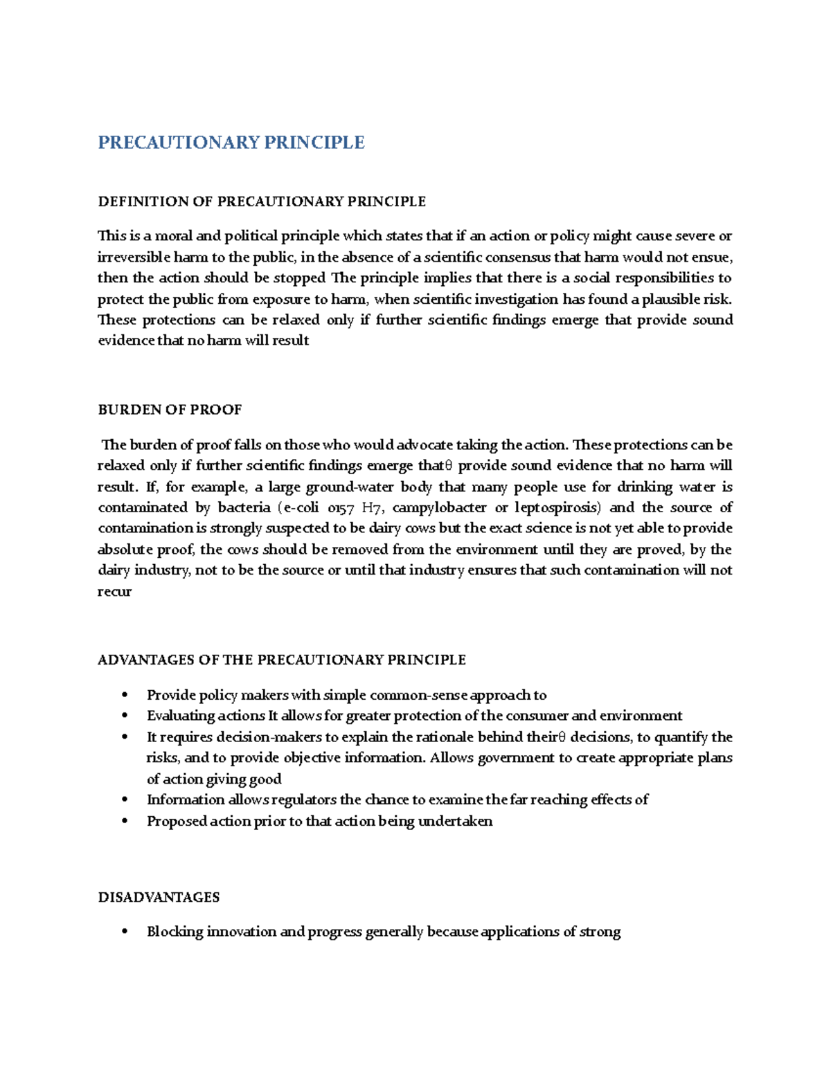 Polluter Pay Principle - PRECAUTIONARY PRINCIPLE DEFINITION OF ...
