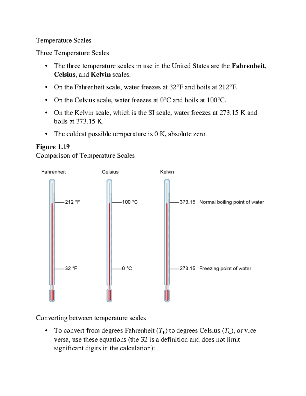 Temperature Scales - Lecture notes Prof Fernado G - Temperature Scales ...