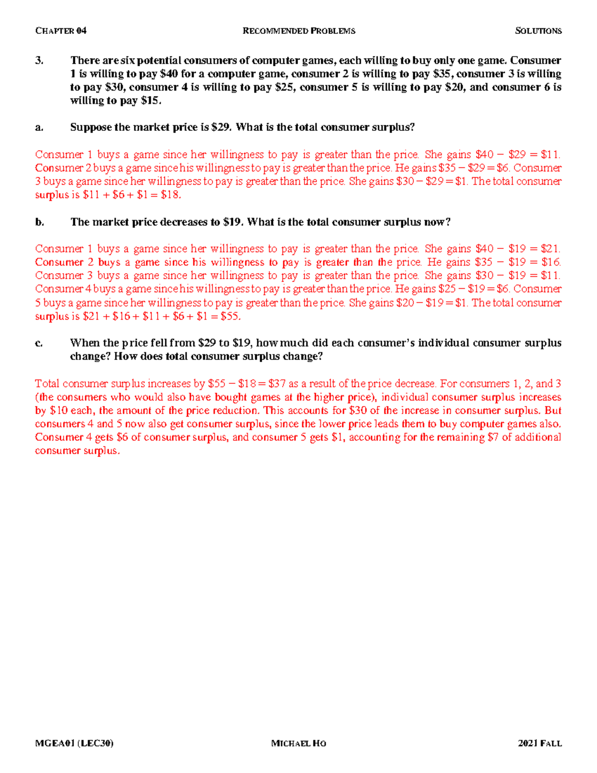 Chapter 04 - Recommended Problems - Solutions - CHAPTER 04 RECOMMENDED ...