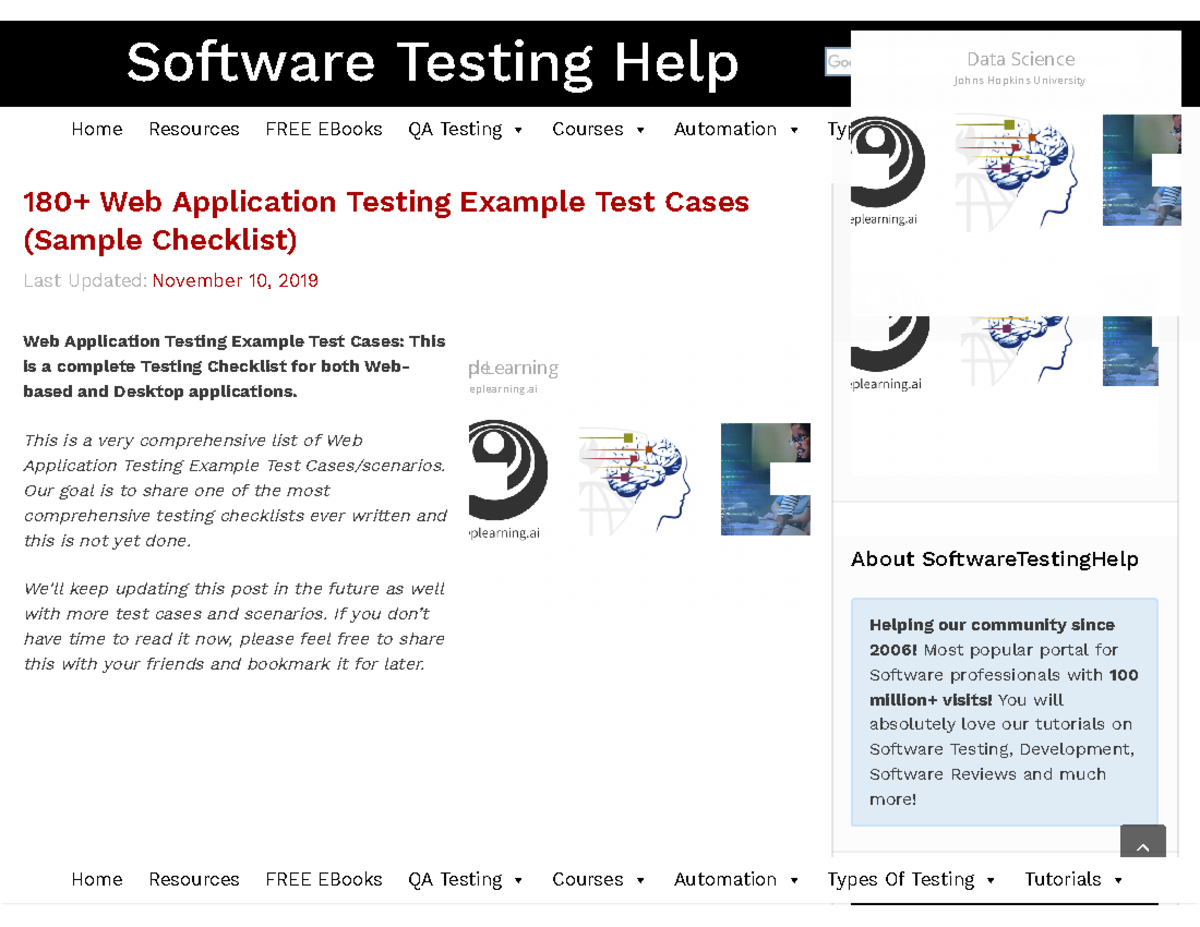 180+ Sample Test Cases for Testing Web and Desktop Applications ...
