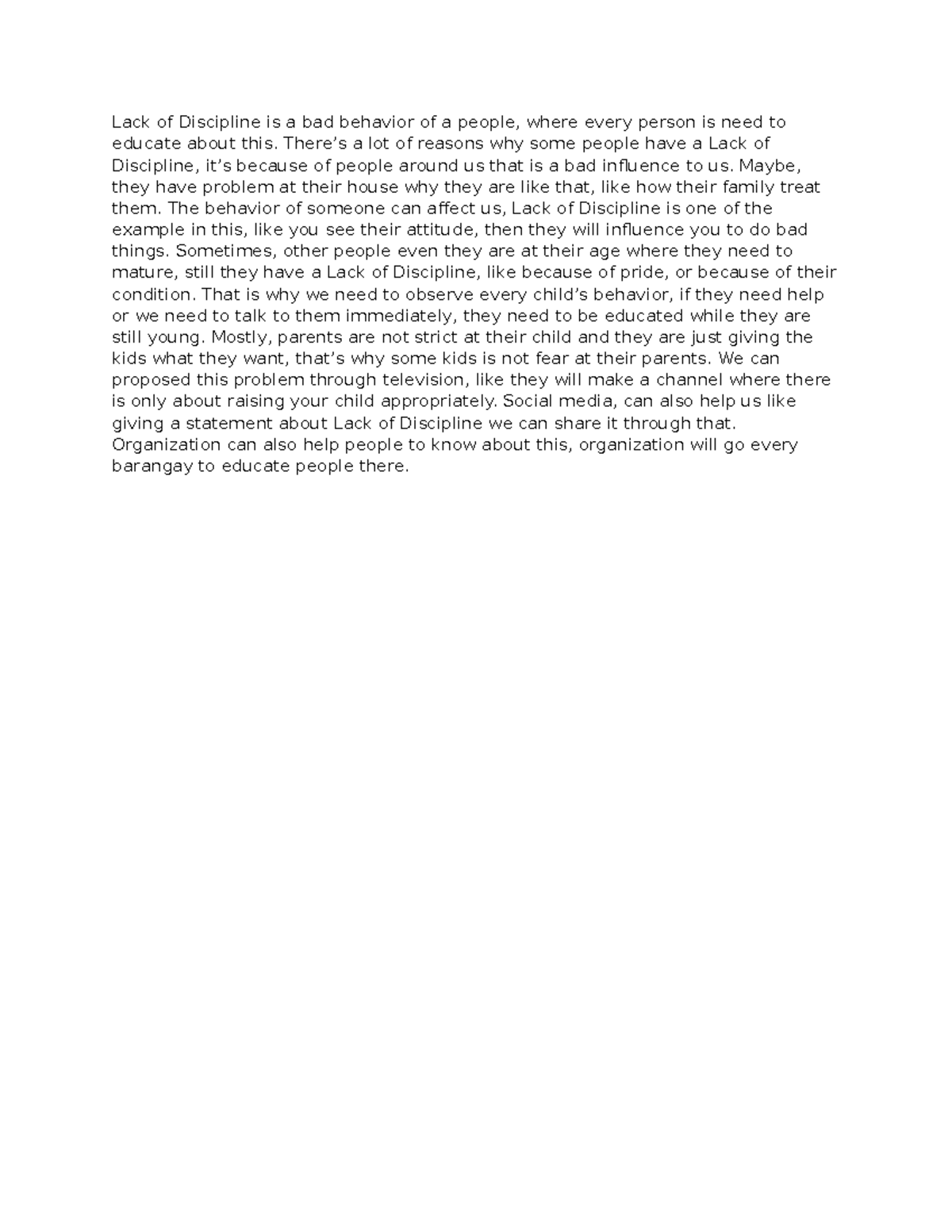 Lack of Discipline - There’s a lot of reasons why some people have a ...