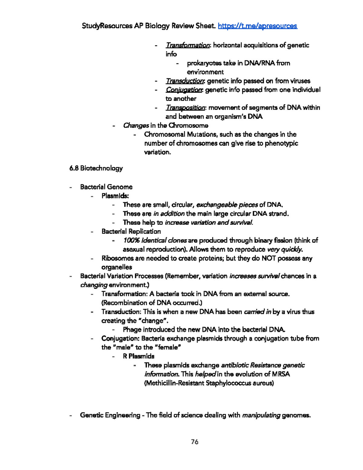 Biology Notes Part 25 - BIOL 23100 - Studocu