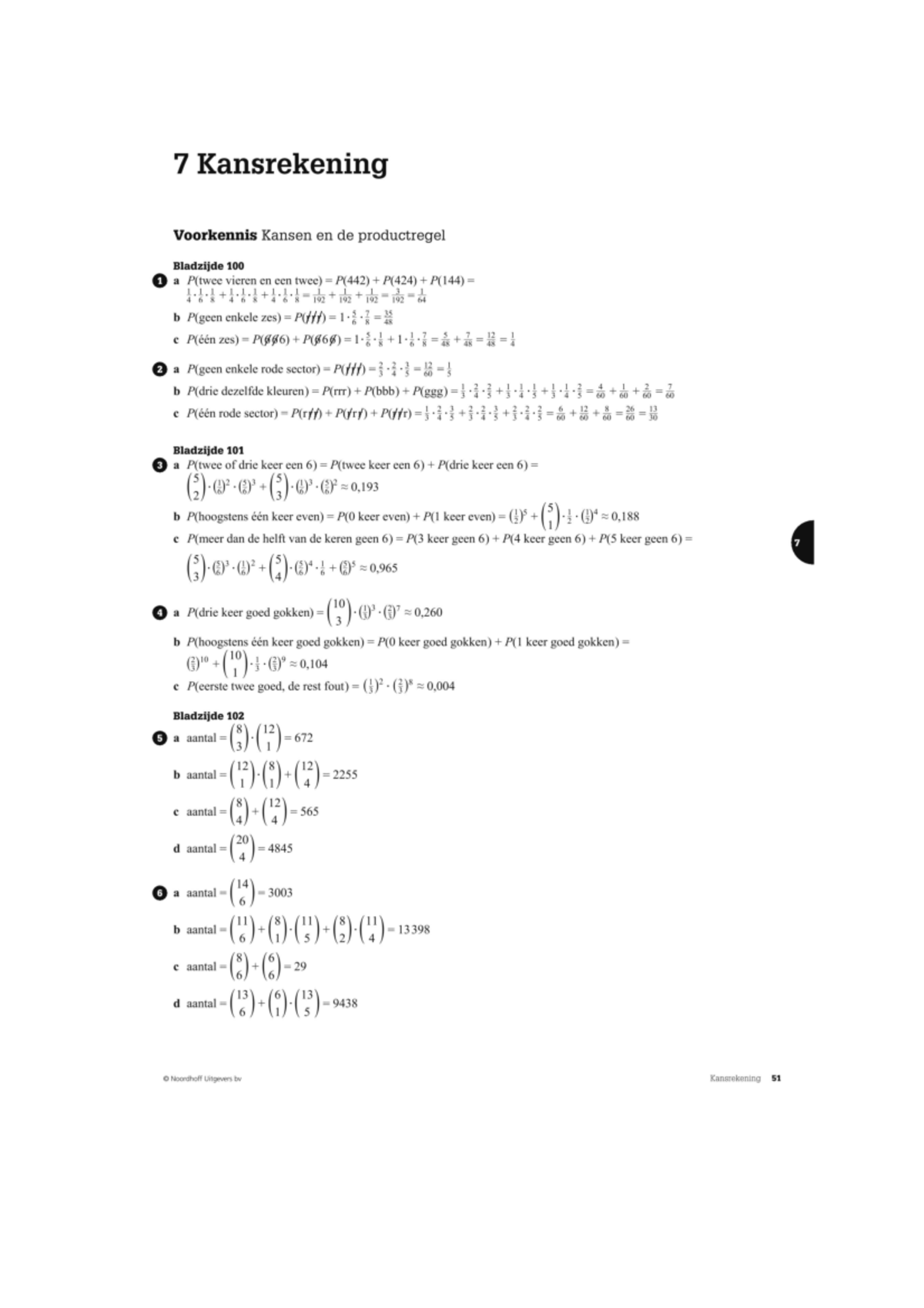 VWO WAC h7 - Hoofdstuk 7 antwoorden Wiskunde A ngurnungrungu urnugrnu ...