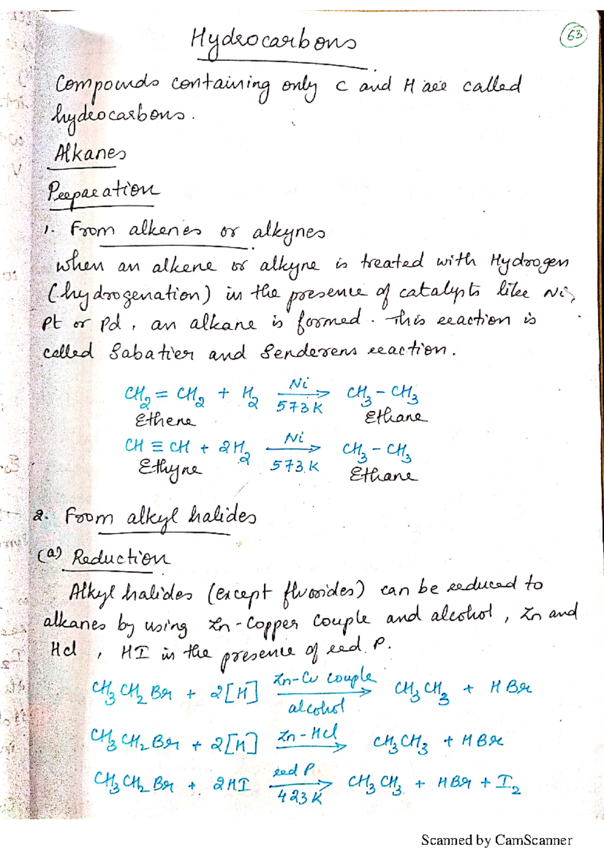 Hydrocarbons - FOR REVISION - Chemistry SL - Studocu