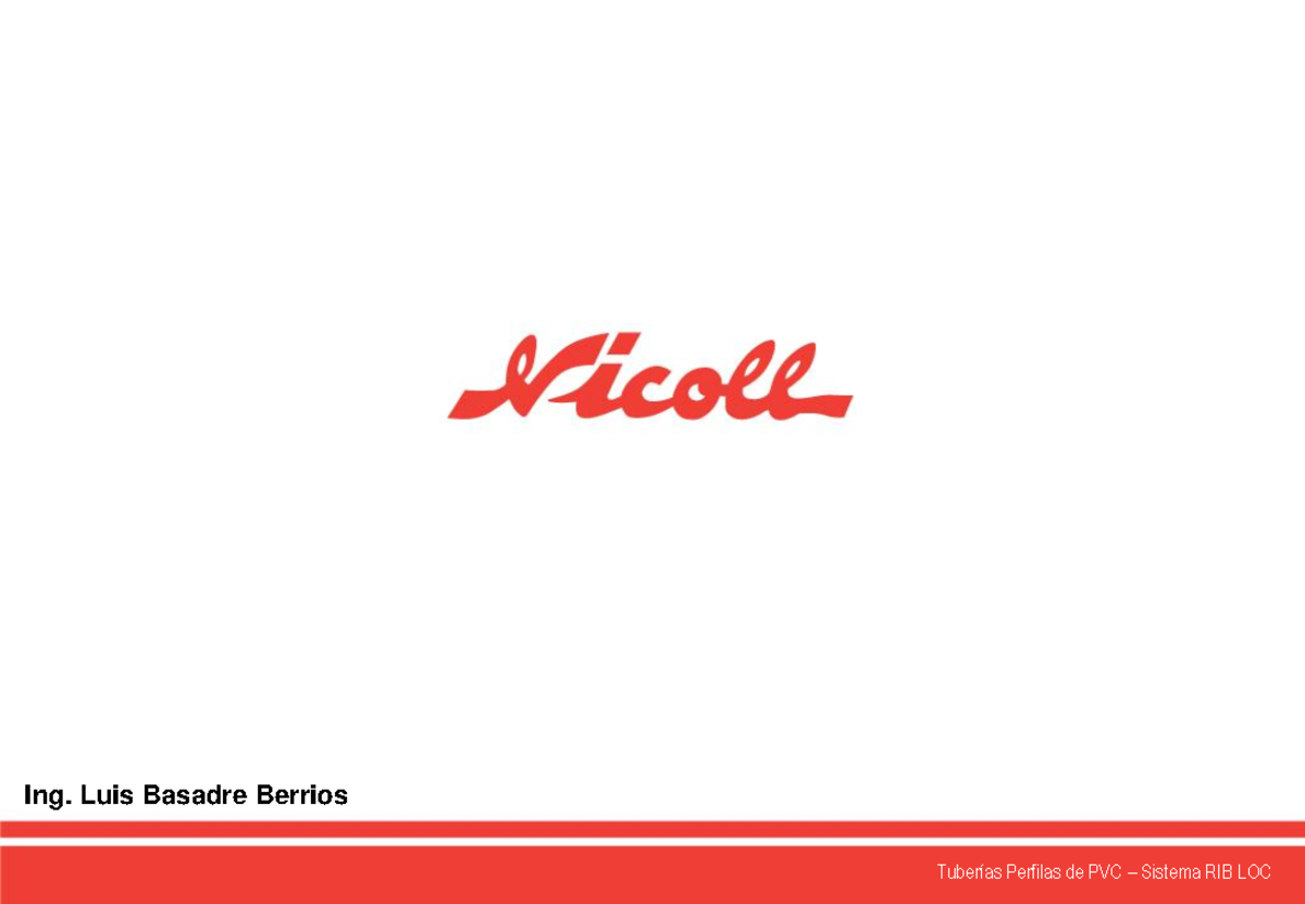 Tuberias RIB LOC Presentacion - Ing. Luis Basadre Berrios Tuberías ...