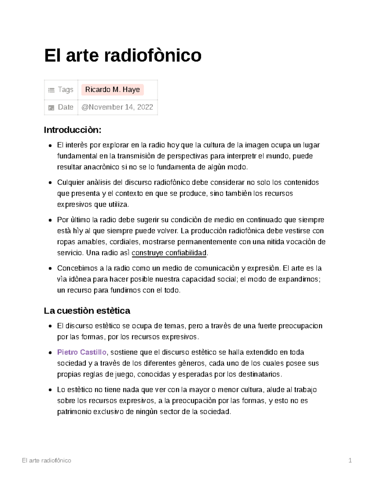 El arte radiofónico - LRA - El arte radiofònico Tags Ricardo M. Haye ...