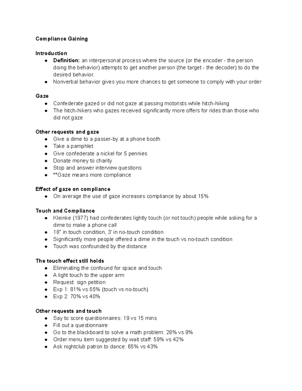 Week 6 - Lecture notes from CMN 122 - Compliance Gaining Introduction ...