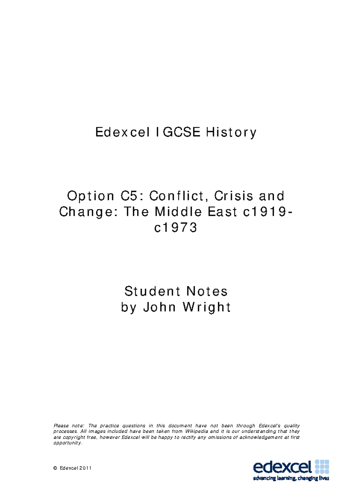 Edexcel-textbook 2 - Lecture notes 1 History of Middle East - Edexcel ...