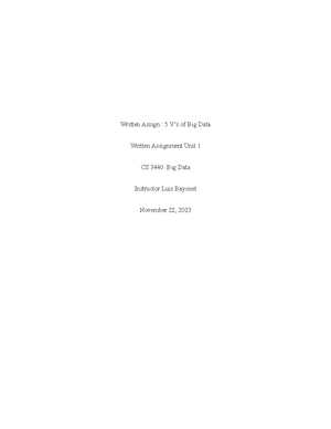 [Solved] Pick a company service or a product that youve had personal - Big Data (CS 3440) - Studocu