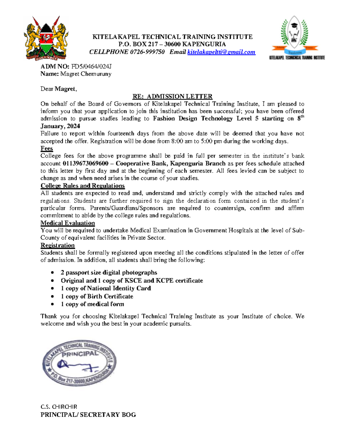 Adm letter - Kindly in need of environmental literacy notes for my ...