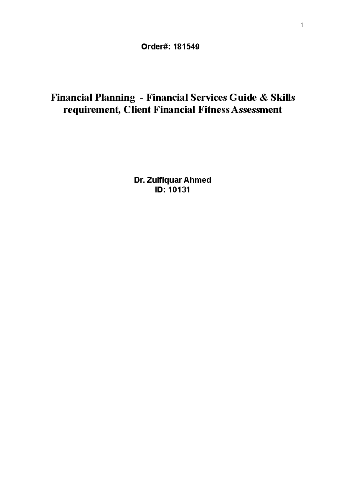 30283 Financial Planning Financial Services Guide' Skil - Order ...