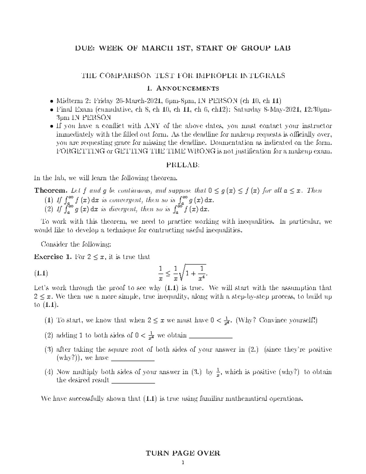 Lab5-Improp Int Compar-Pre Lab S 21 - DUE: WEEK OF MARCH 1ST, START OF ...