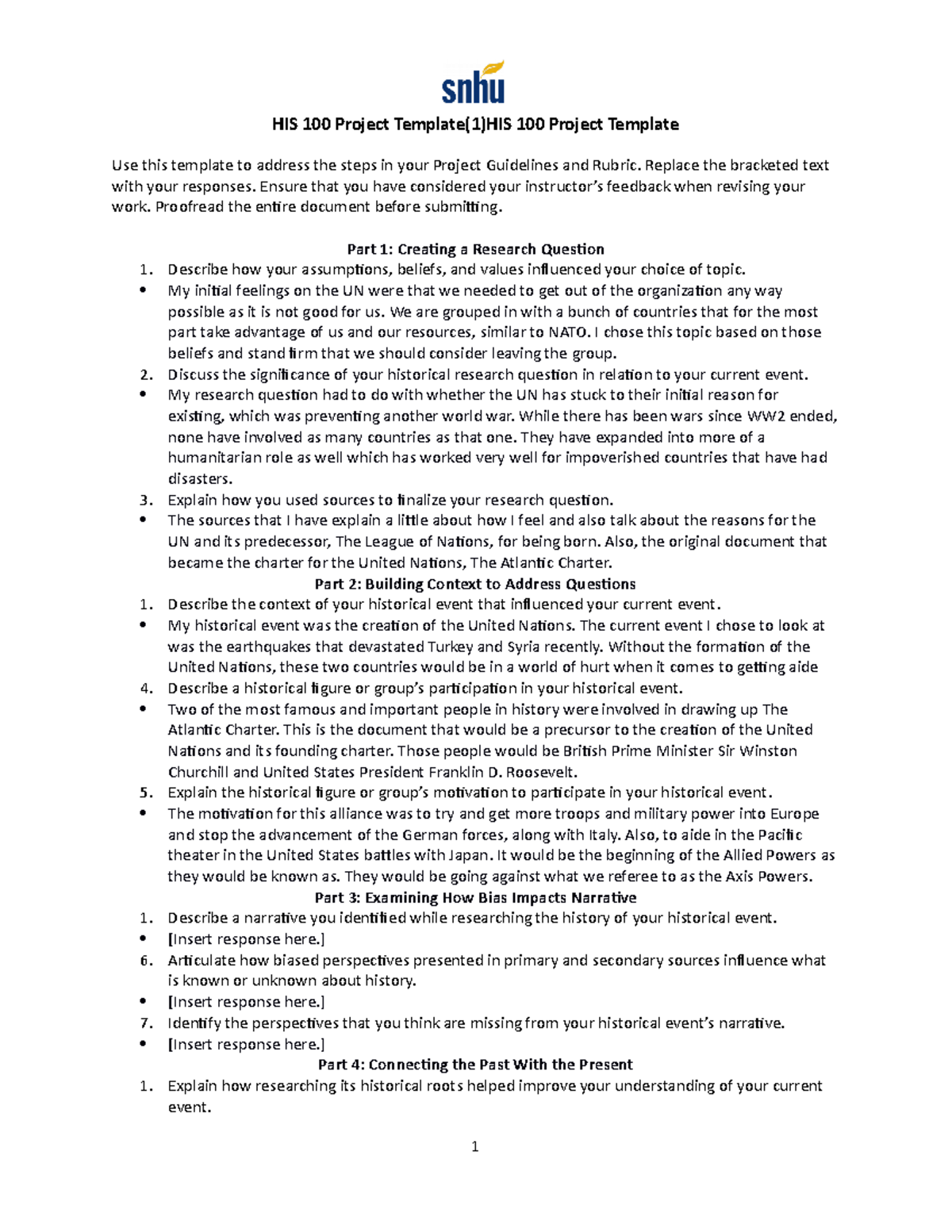 HIS 100 Project Template - HIS 100 Project Template(1)HIS 100 Project ...