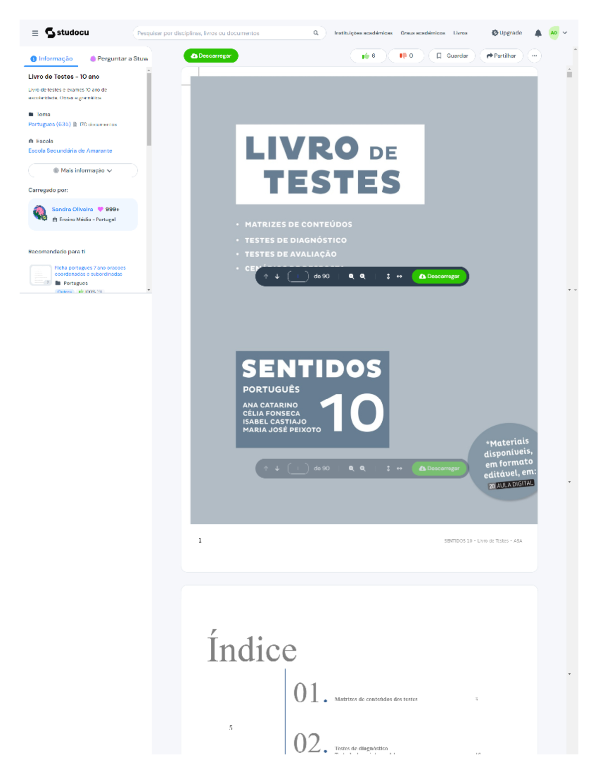 Portugues - Livro de exercicios - Português - Studocu