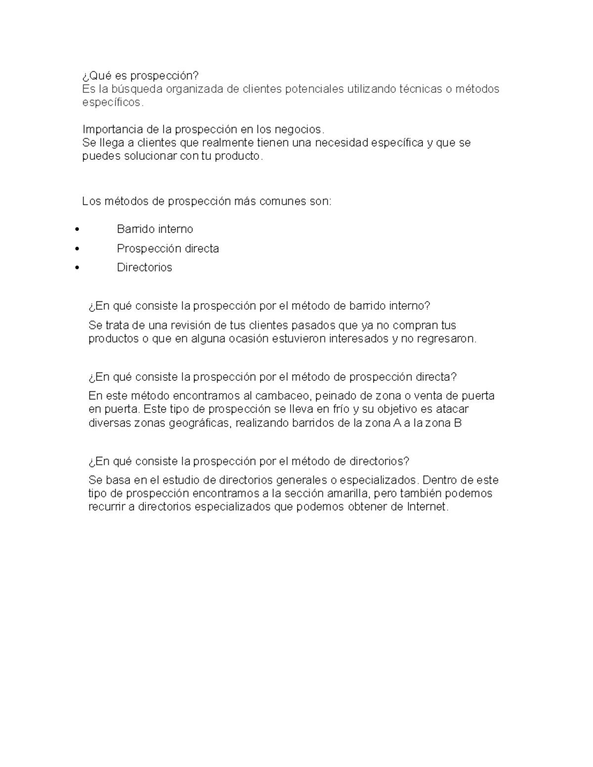 Métodos de prospección - ¿Qué es prospección? Es la búsqueda organizada ...