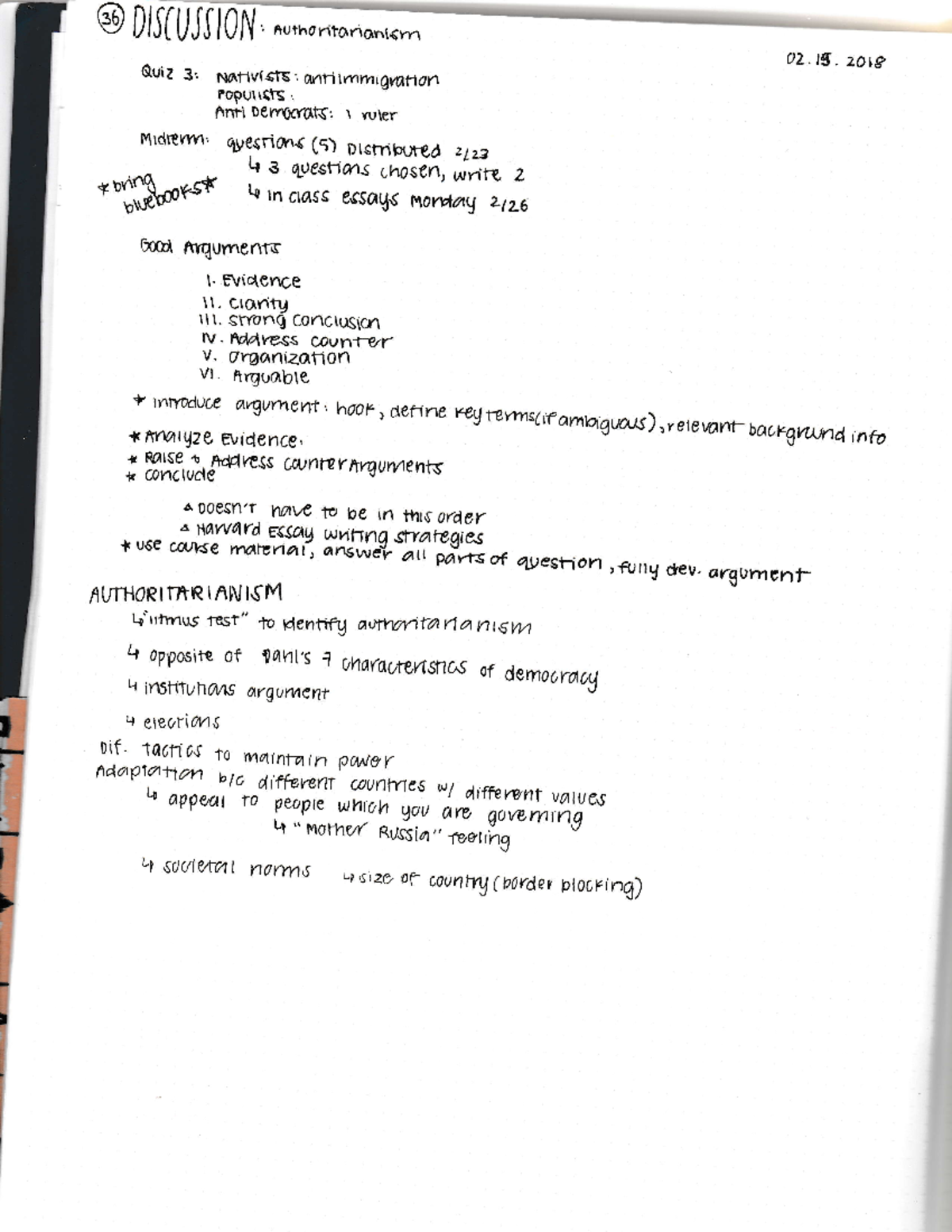 Discussion notes 5 - Prof. Steven Fish - @DIJIU Quiz f\ ttvtsfs 1 ...