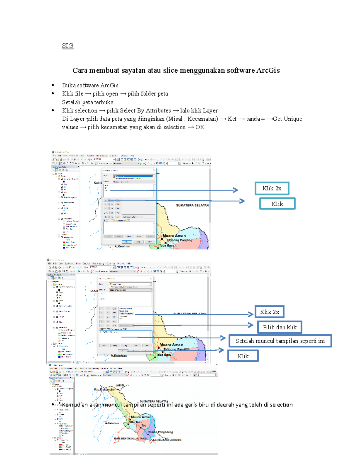 SIG - Sistem Informasi Geofisika - SIG Cara membuat sayatan atau slice ...