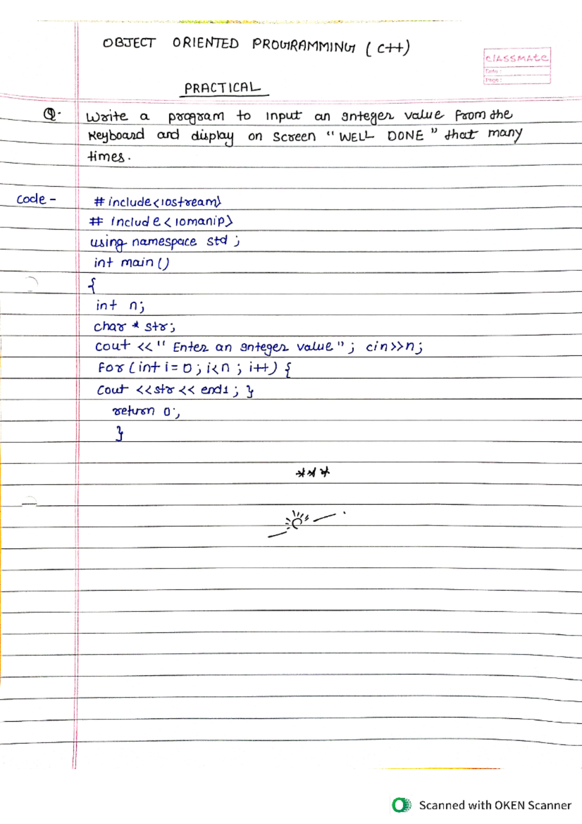 OOPS Practical - Oops notes - computer network - Studocu