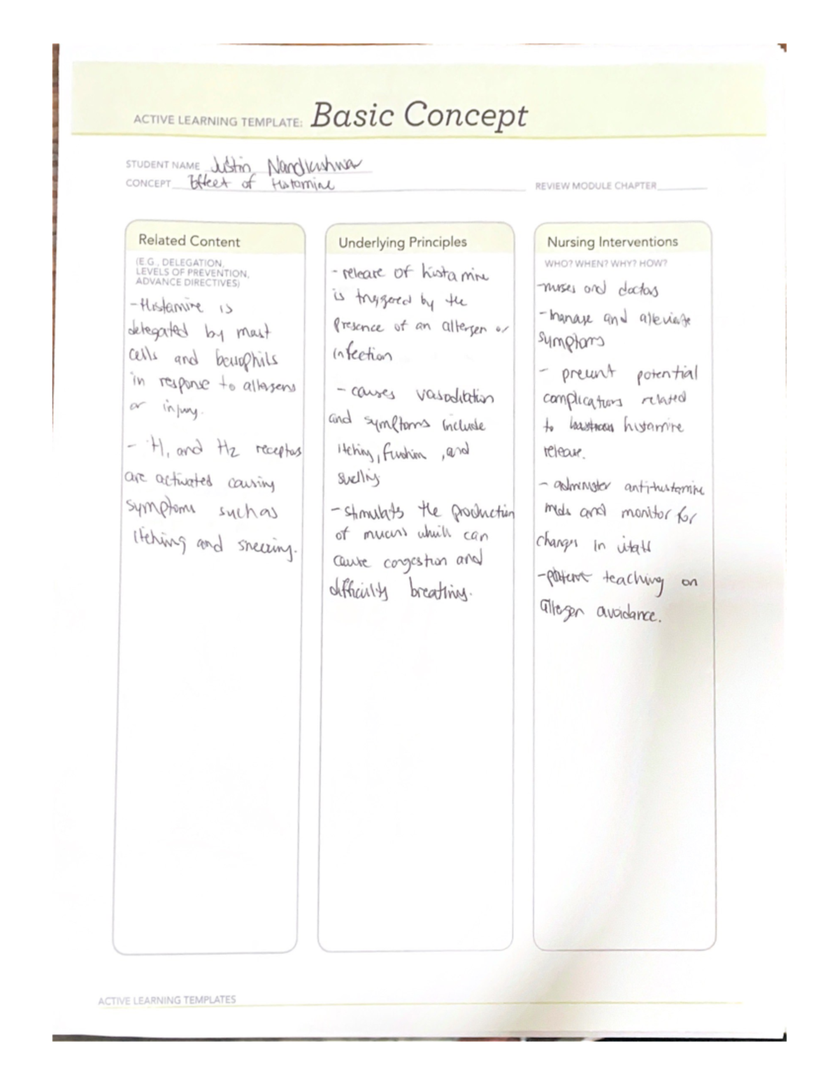 Active Learning Template 3 - ACTIVE LEARNING TEMPLATE: Basic Concept ...