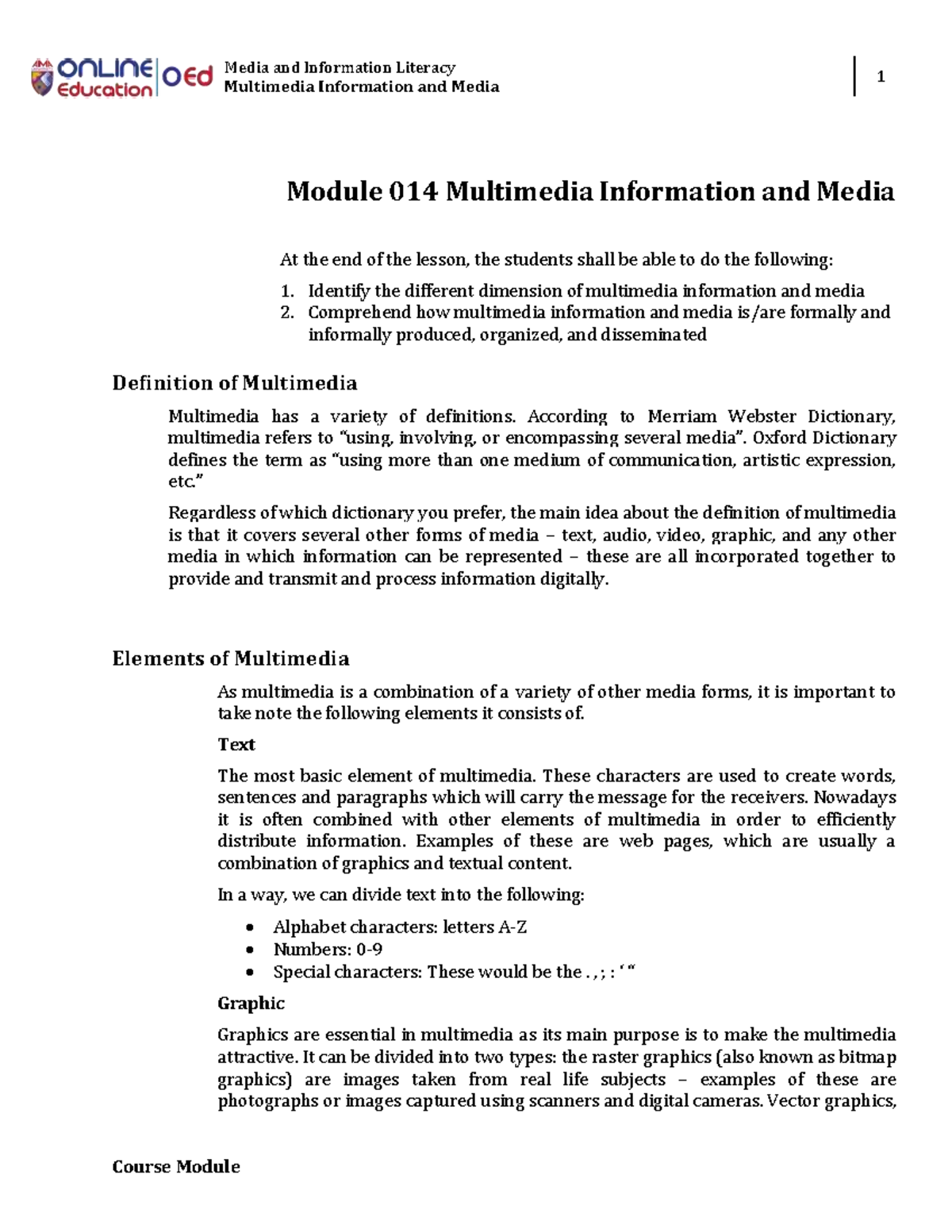 MEIL2NDQ - WEEK 11 TO 19 MODULE - Media and Information Literacy ...