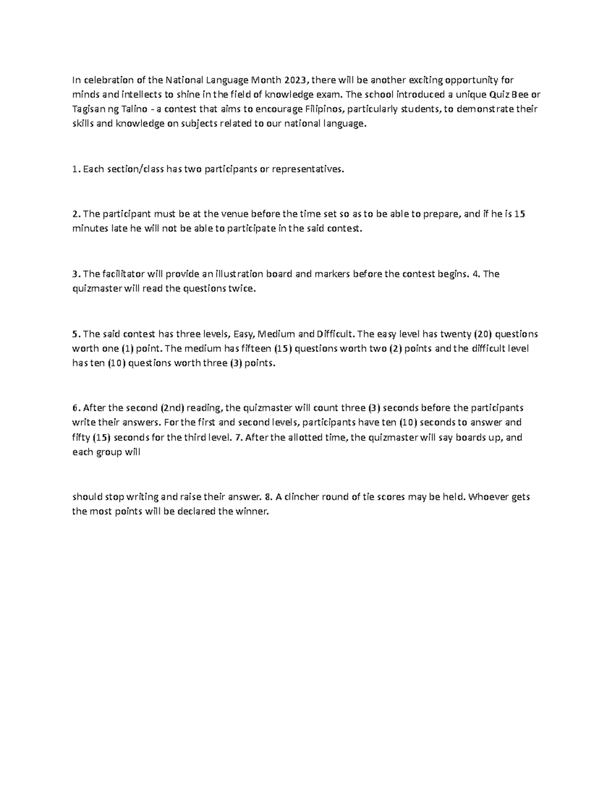 A narrative for Buwan ng Wika - In celebration of the National Language ...