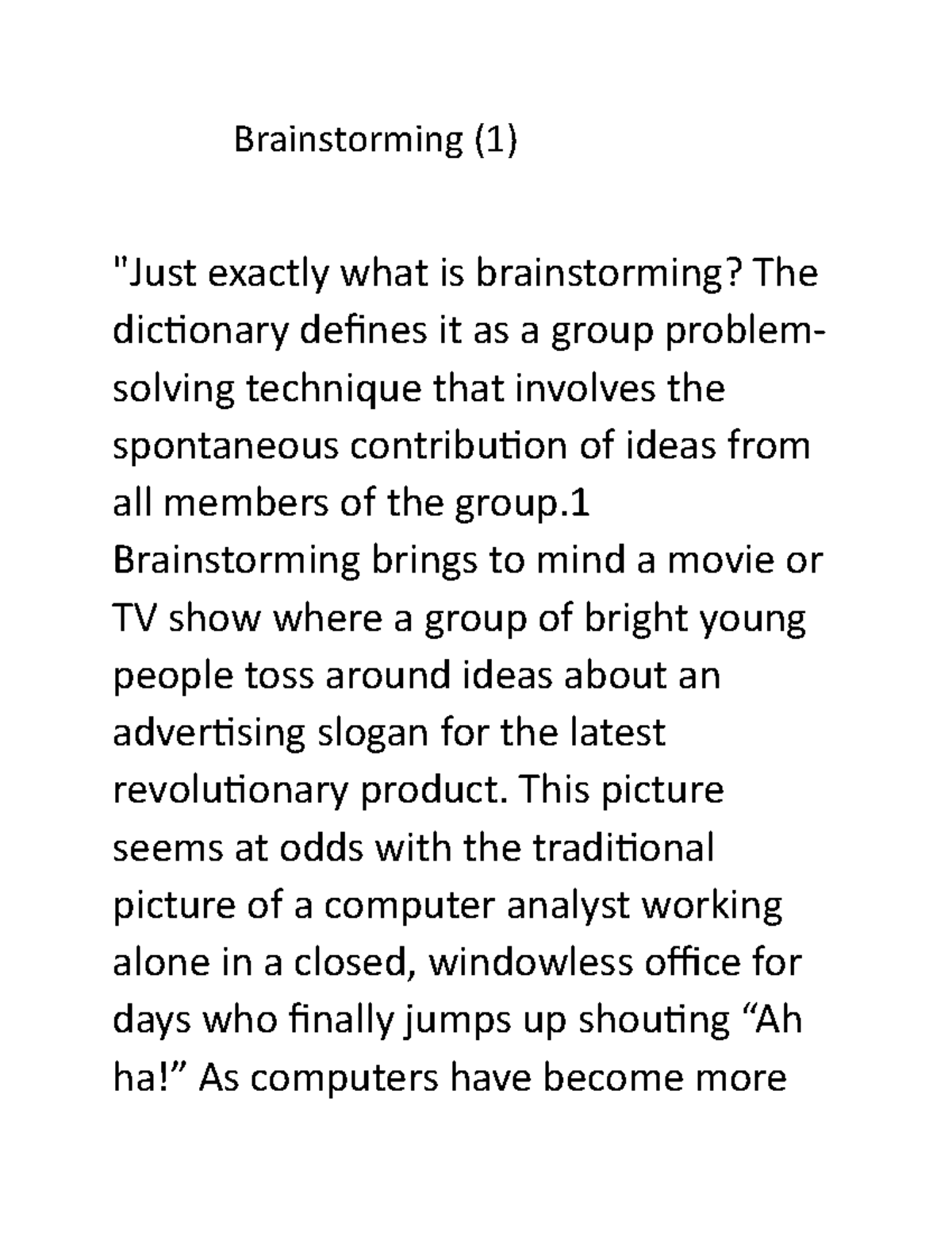 DS12 - Data Structures Notes - Brainstorming (1) "Just exactly what is ...