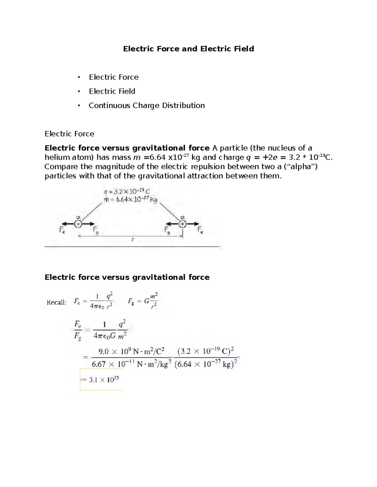 Electric Force and Electric Field - Electric Force and Electric Field ...