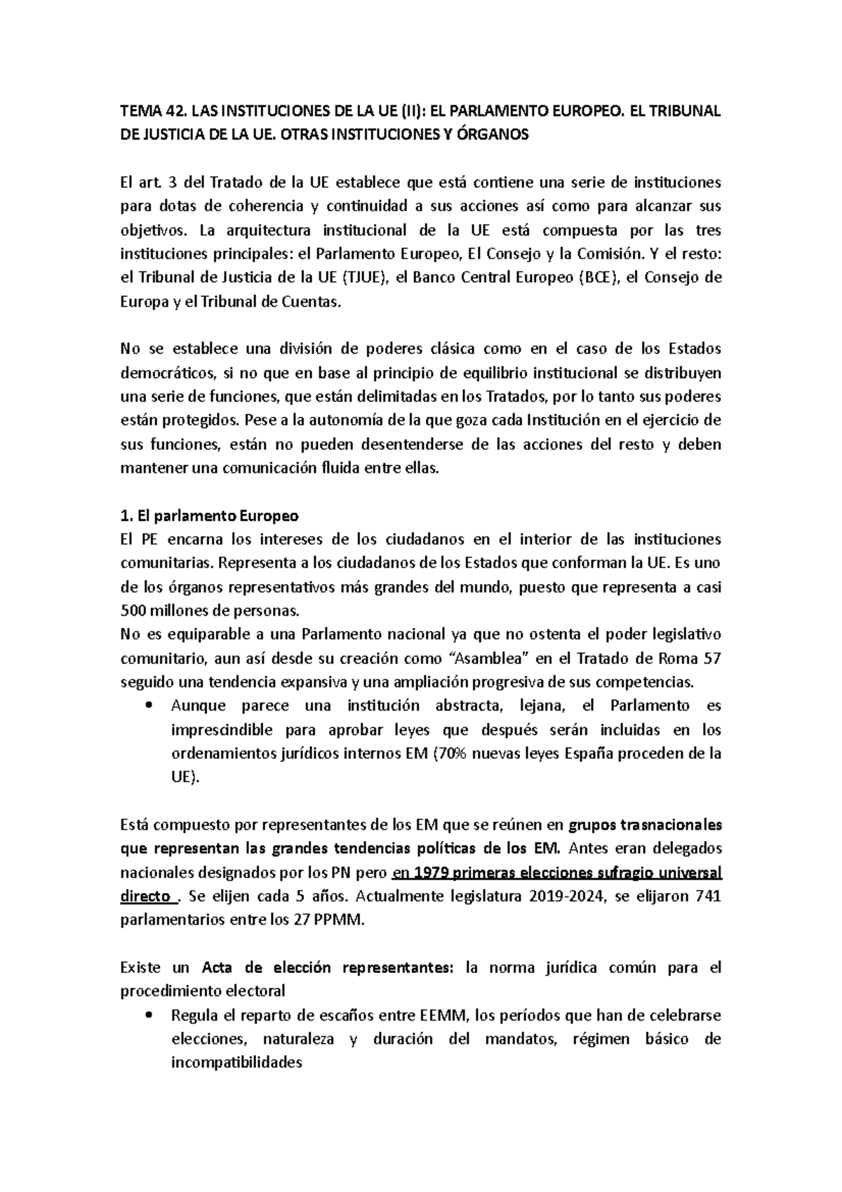 Tema 42 - La ONU sistema universal protección derechos humanos - TEMA 42. LAS INSTITUCIONES DE ...