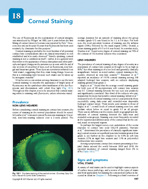 Revision - CONTACT LENS - BASELINE CHECK Diffuse illumination Low mag ...