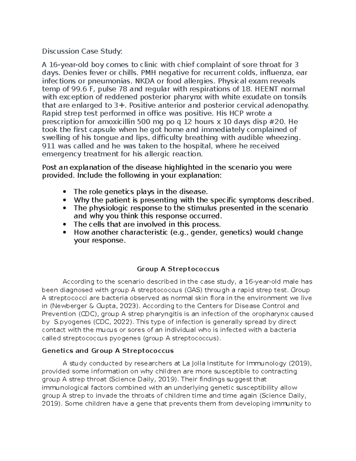 WK1 Discussion - Discussion Case Study: A 16-year-old boy comes to ...