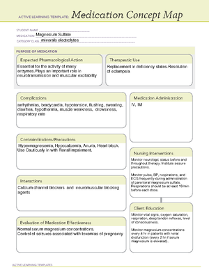 Epinephrine - notes - ACTIVE LEARNING TEMPLATES Medication Concept Map ...