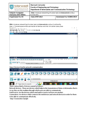 35-Experiment-5 - Experiments on switch, router configuration and ...