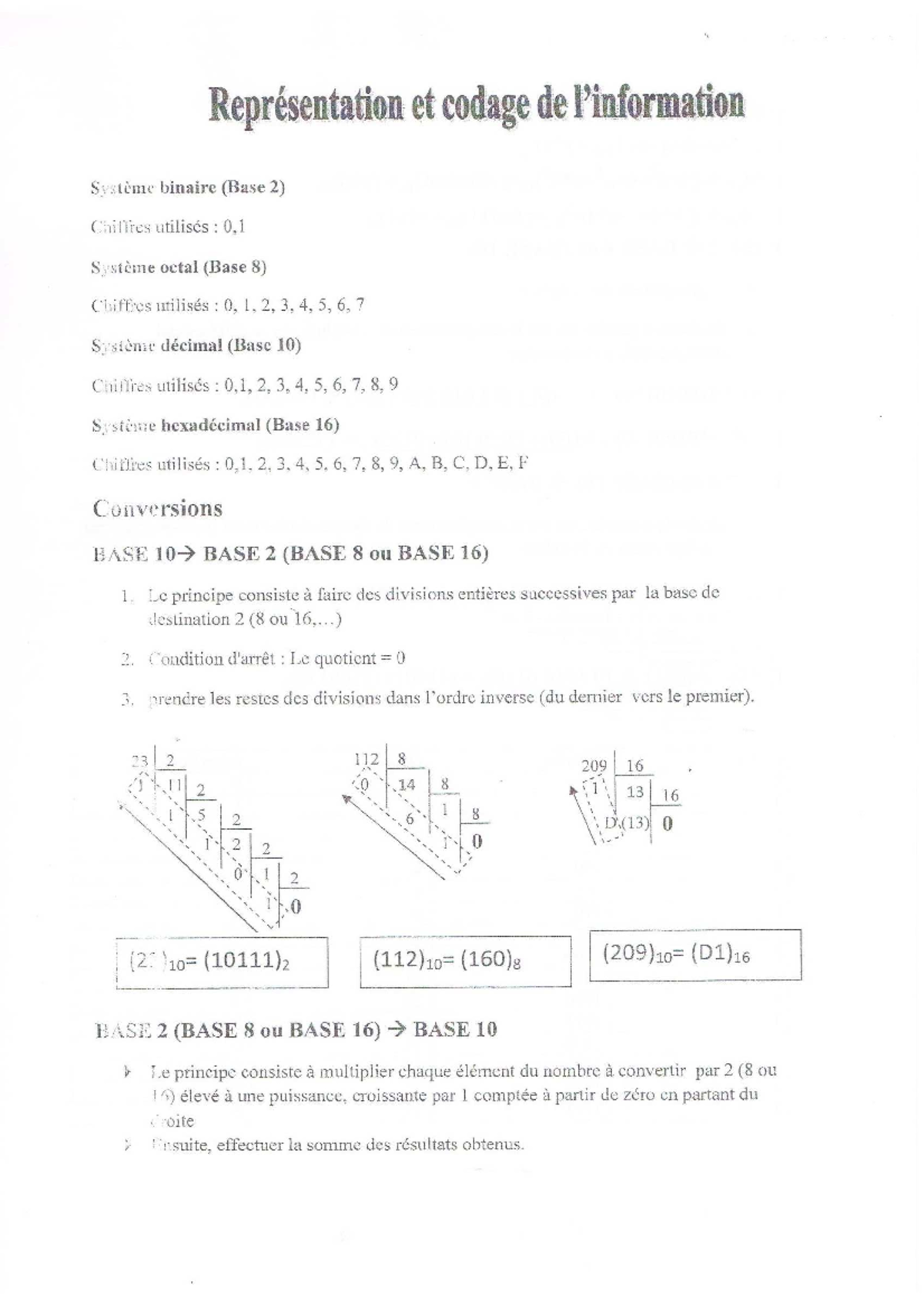 Représentation et codage de l'information - british culture - Studocu