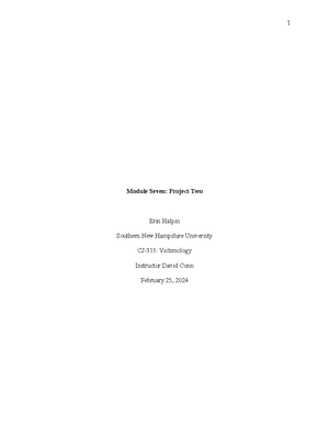 CJ-315 Module Four Assignment - Module Four Assignment Erin Halpin ...