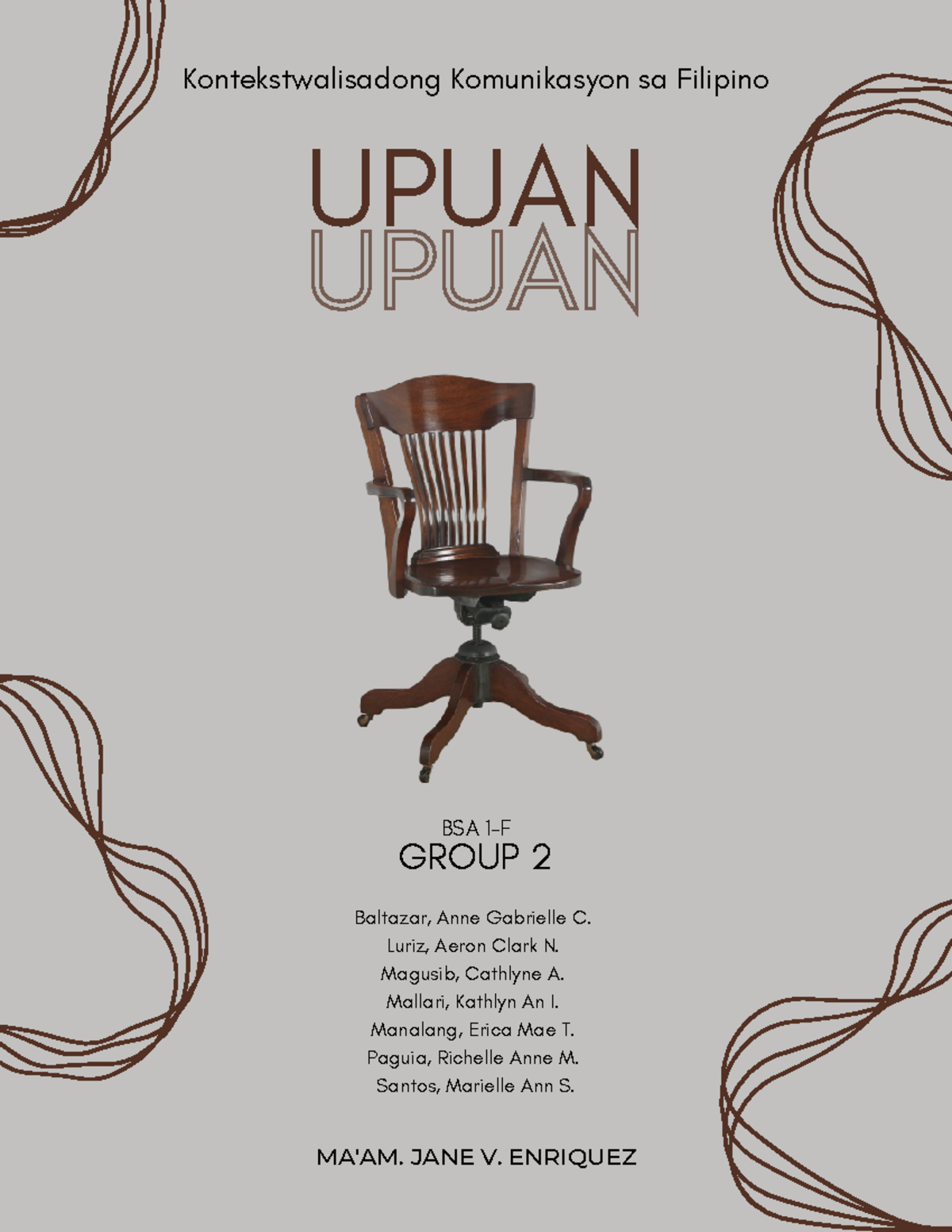 Miscellaneous - Upuan - UPUAN UPUAN Kontekstwalisadong Komunikasyon sa ...