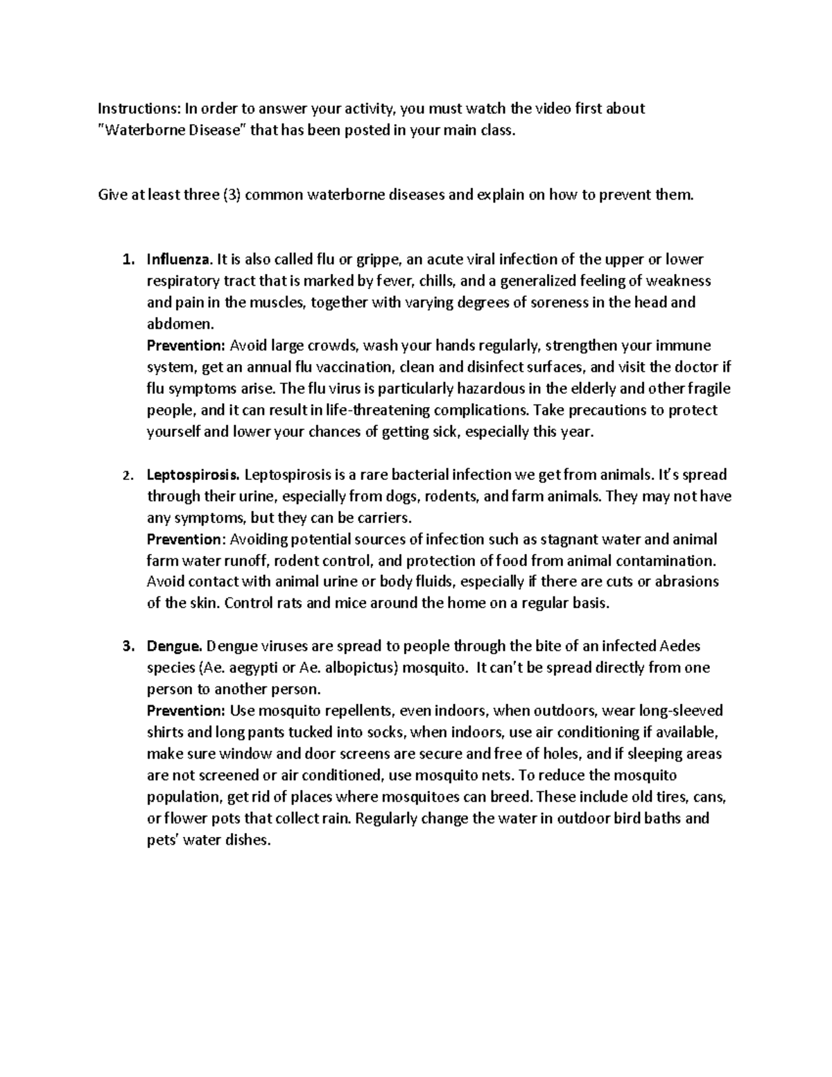 Activity#6 Chapter 6 - NSTP common waterborne diseases and explain on ...
