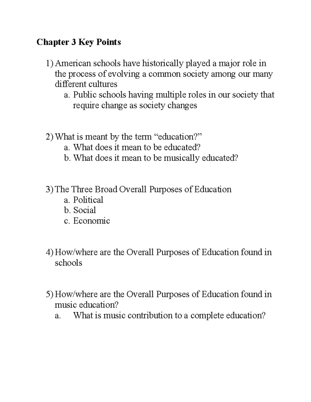 Chapter 3 Key Points Chapter 3 Key Points American Schools Have