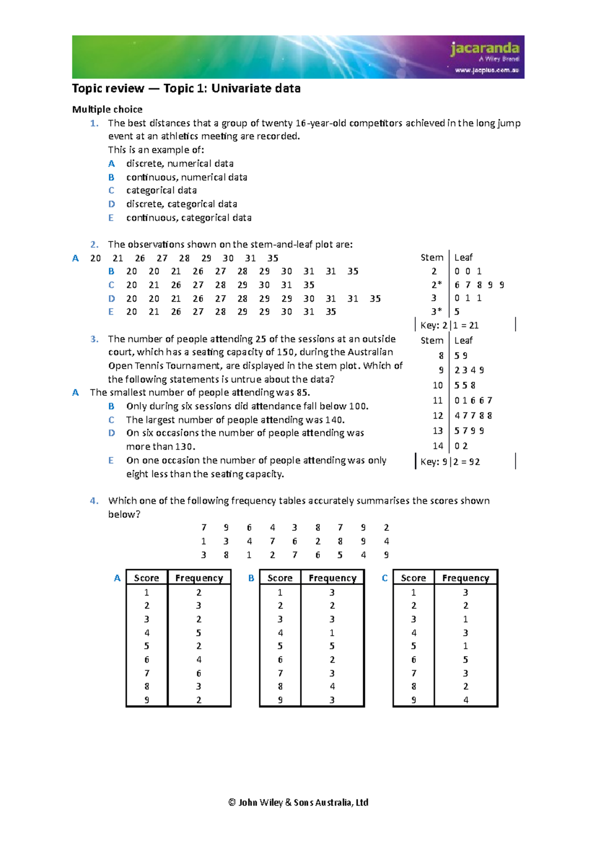 Chapter 1 Questions - These are helpful notes for everyone! - Topic ...