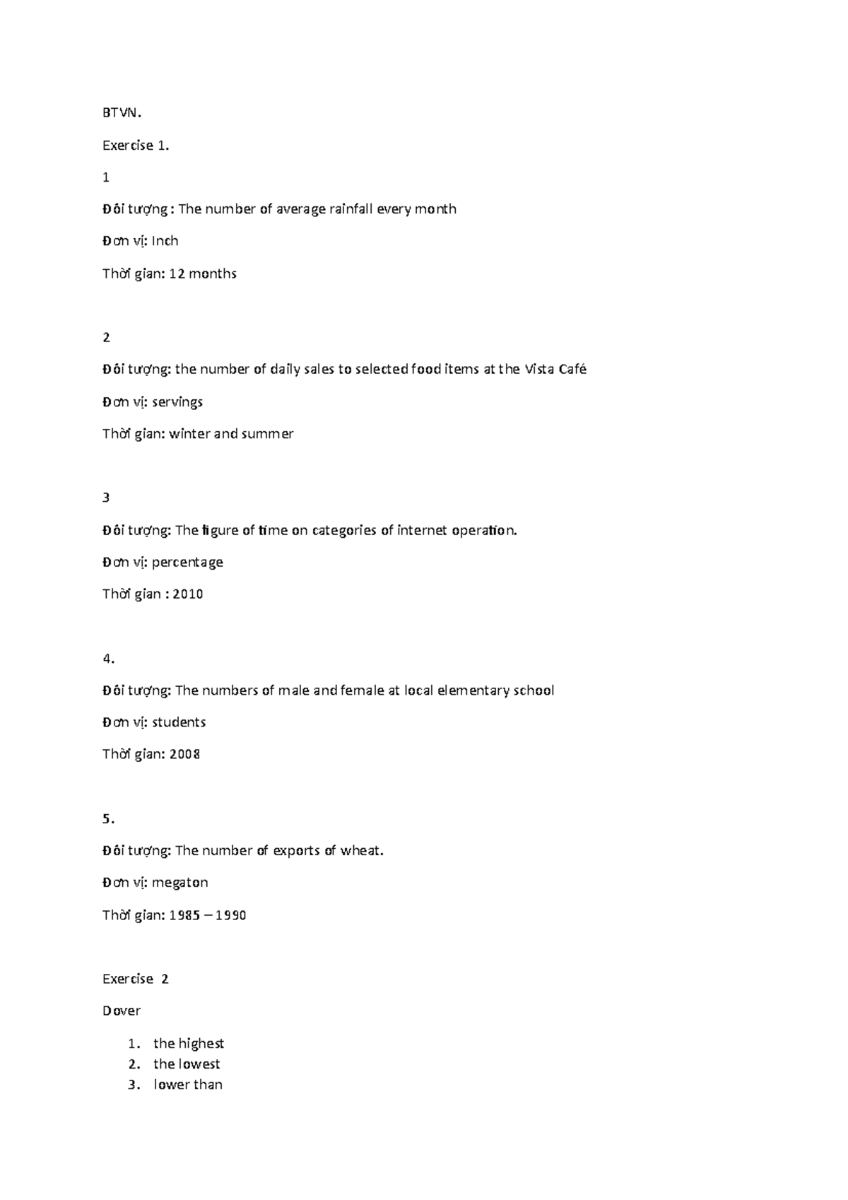 Writing Exercise 2 - This is a file draft - BTVN. Exercise 1. 1 Đốối t ...