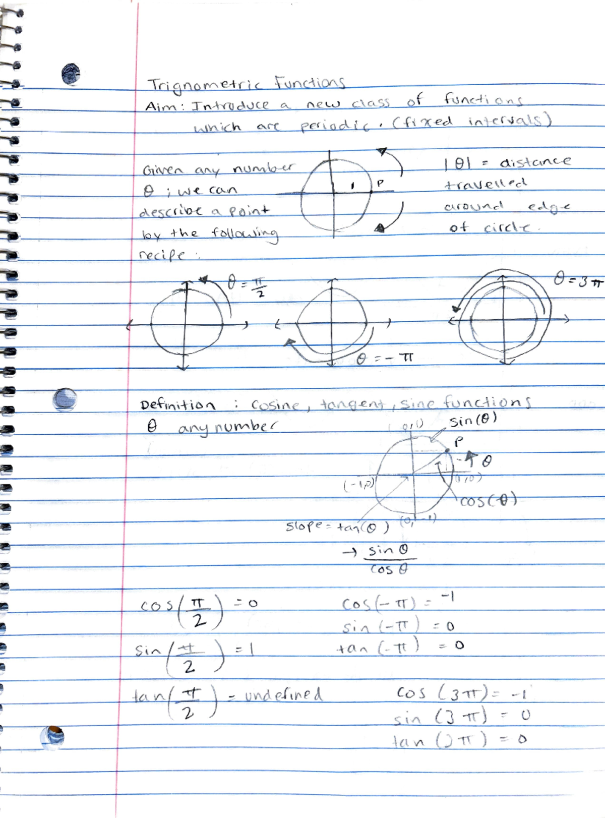 Trig Functions Review - A·m •. T"' vce C... ~eLJ c\c" "' o+ ,rc-c. reel ...