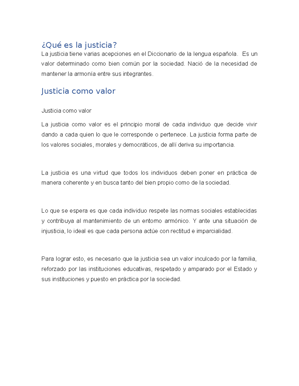 Qué es la justicia - ¿Qué es la justicia? La justicia tiene varias ...