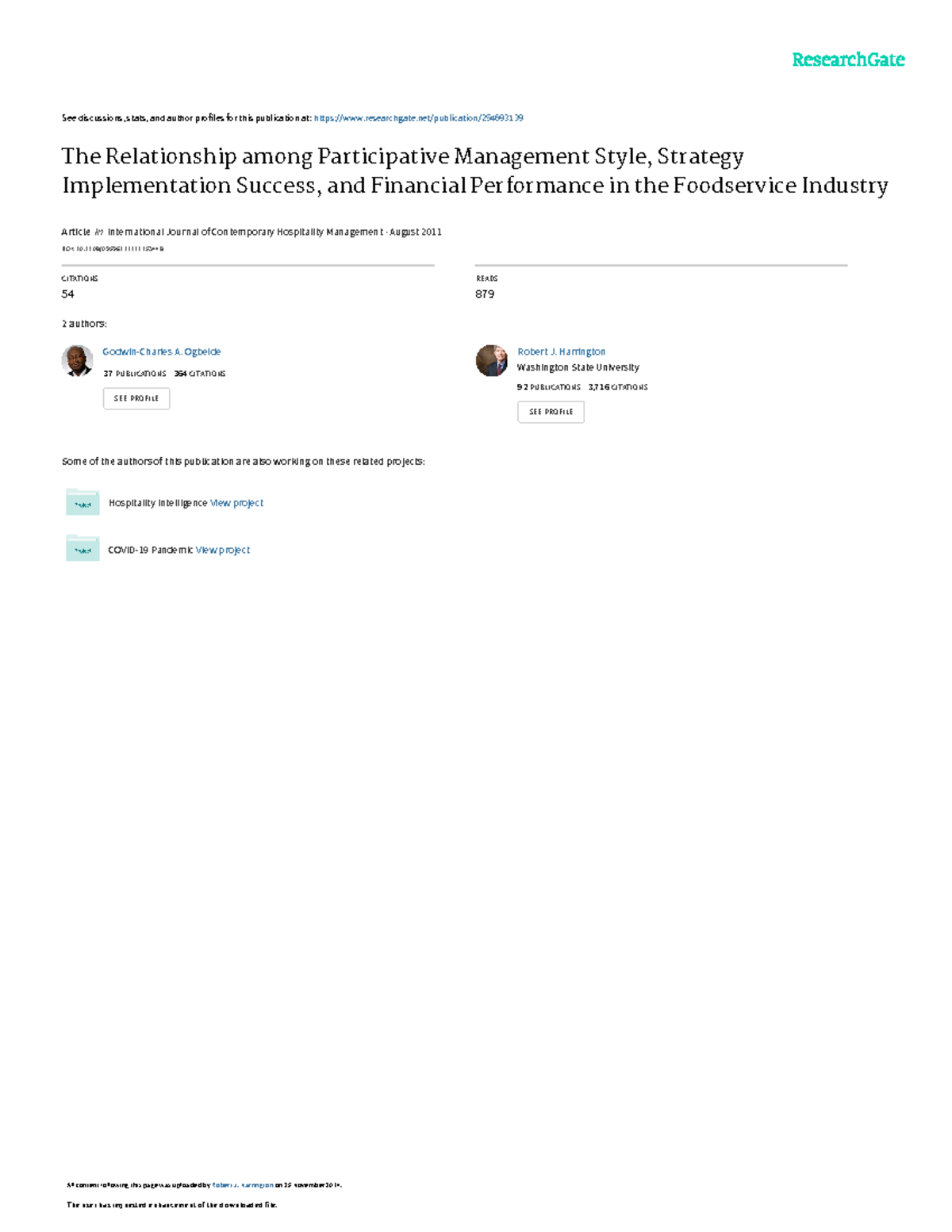 The Relationship among Participative Management St - See discussions ...