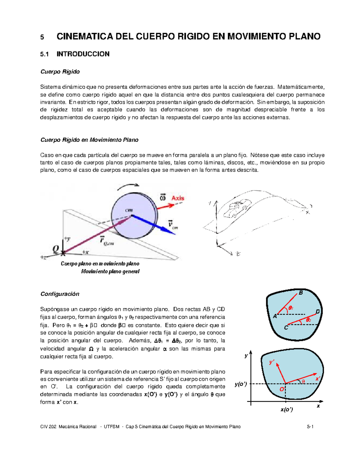 4-Apunte Cinemática de cuerpo rígido en 2D - 5 CINEMATICA DEL CUERPO ...