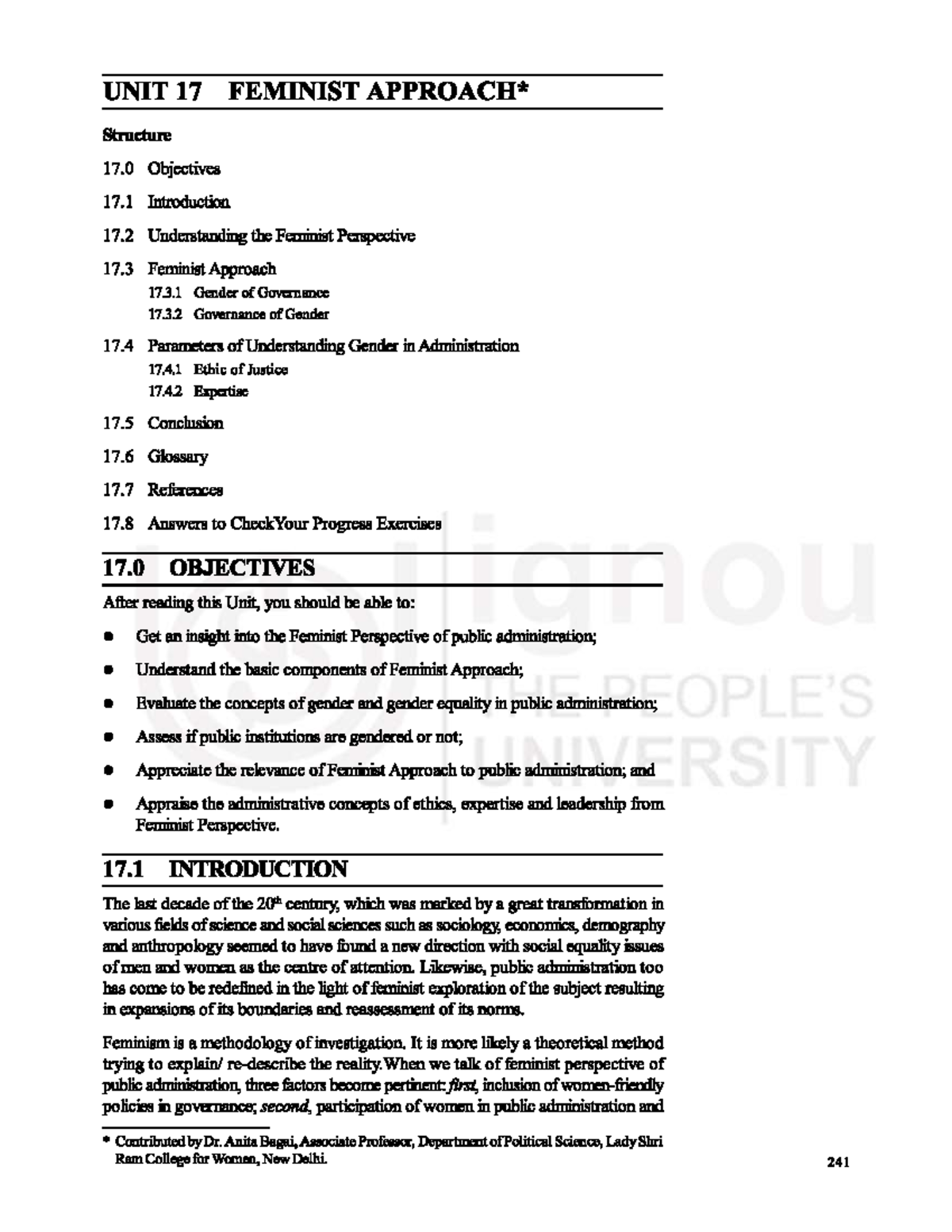 Unit-17 - ignou material - Political science - Studocu