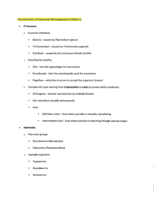 Microbiology Unit 11 Readings Summary - Studocu