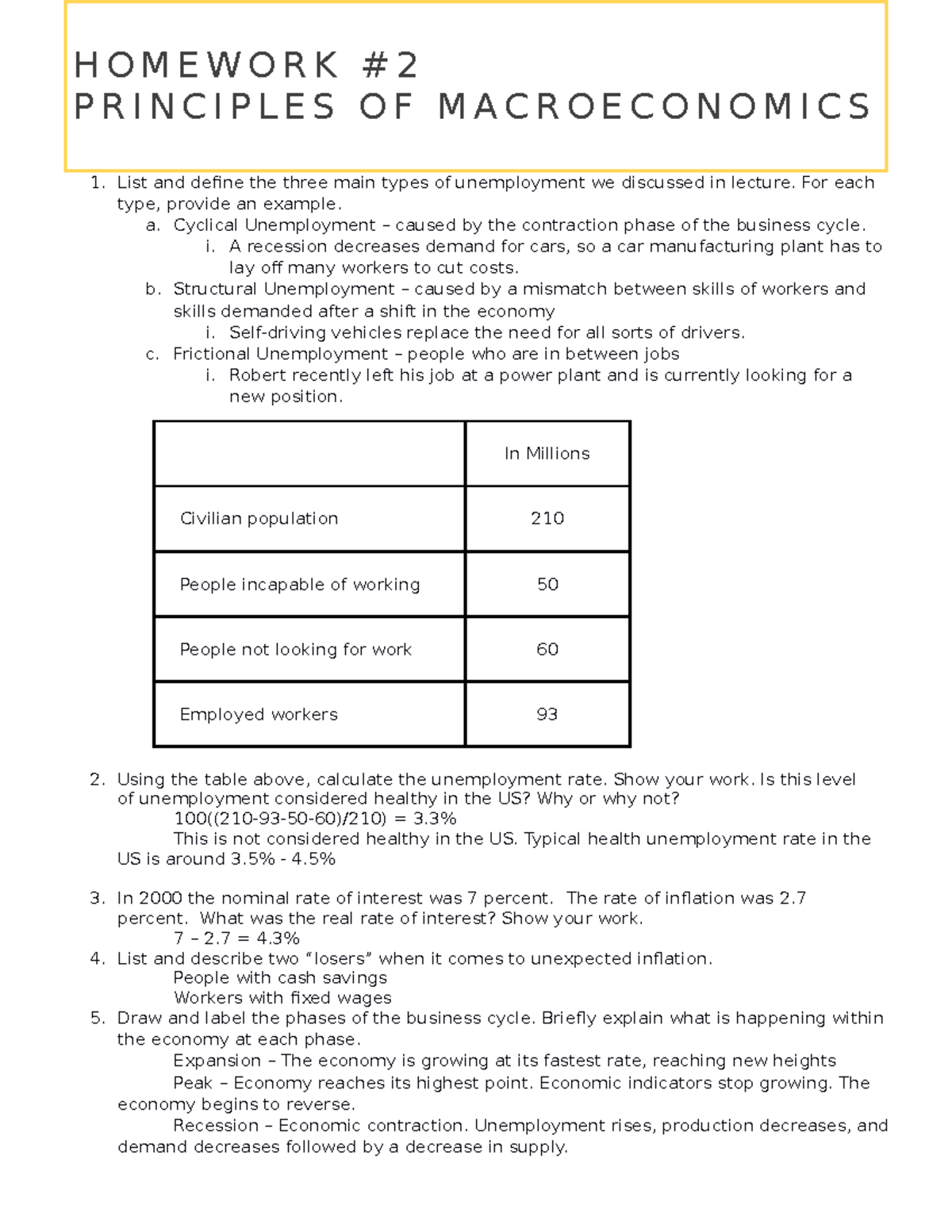 HW2-Econ1ASP20 - coursework - HOMEWORK PRINCIPLES OF MACROECONOMICS ...