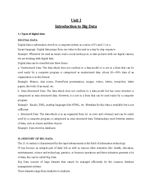 KCS 061 - Big Data - Unit V - Unit V Hadoop Eco System Frameworks : Applications on Big Data ...