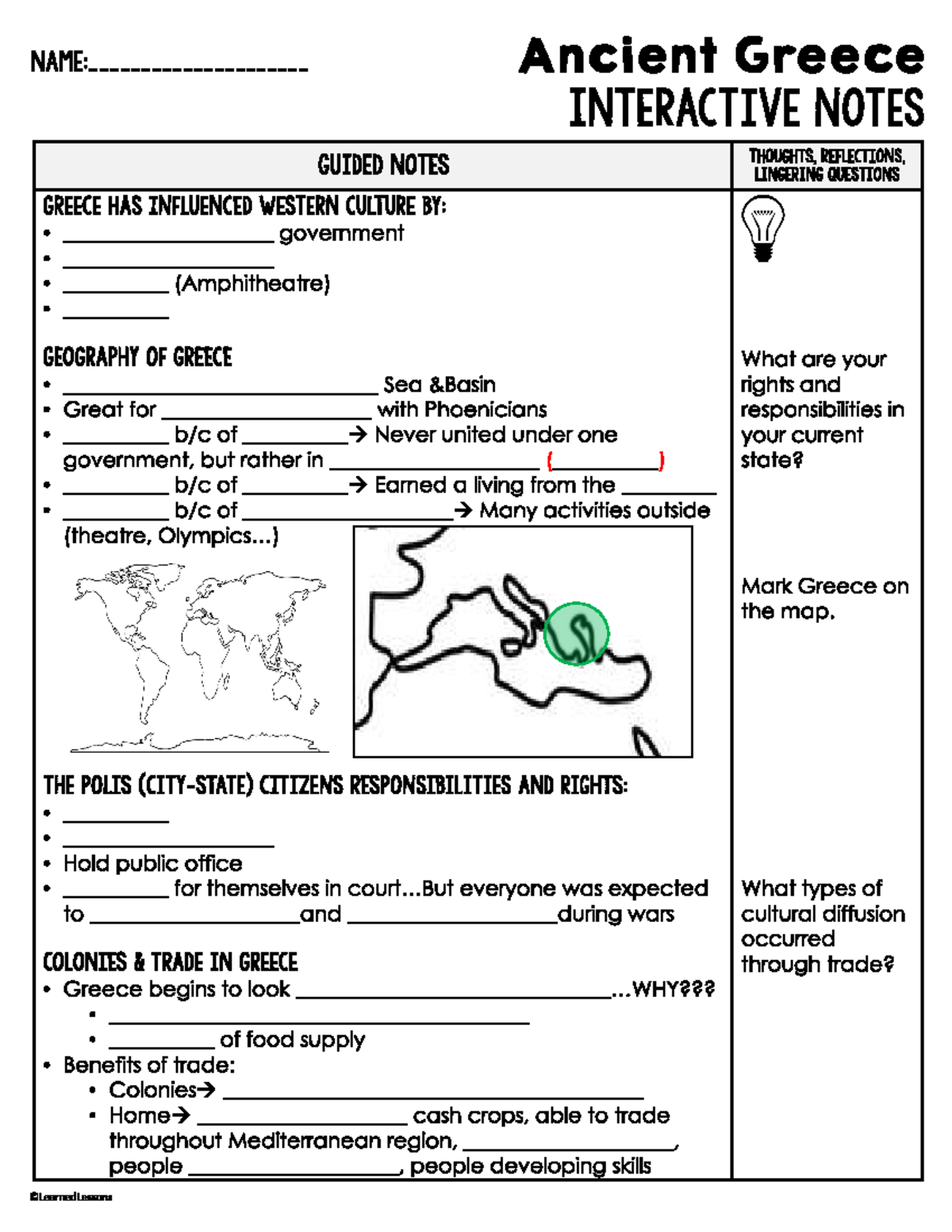 Ancient Greece Guided Notes - bioquimica, drec - Studocu
