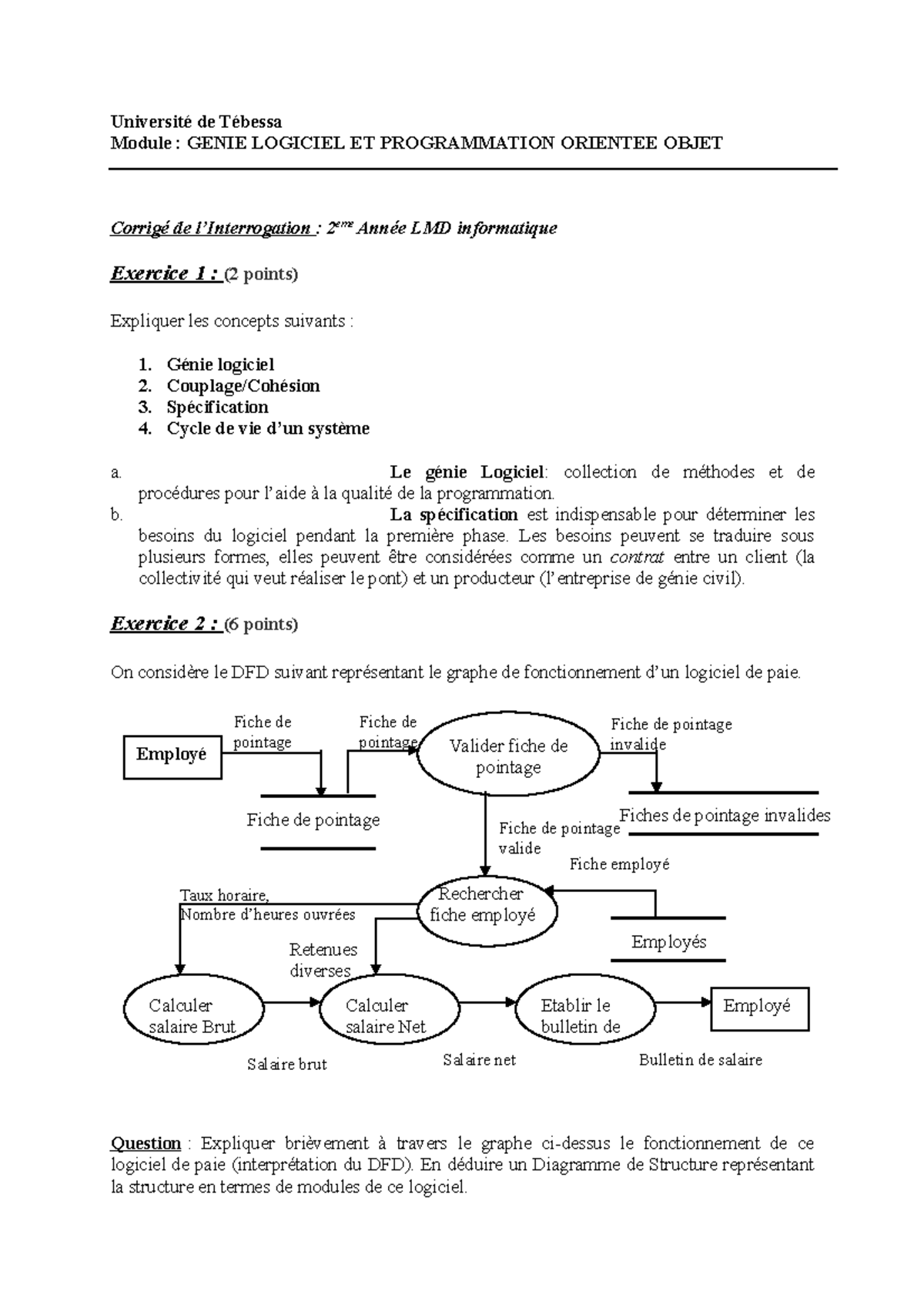 Corrigé-interro-LMD - interrogation correction - Université de Tébessa ...