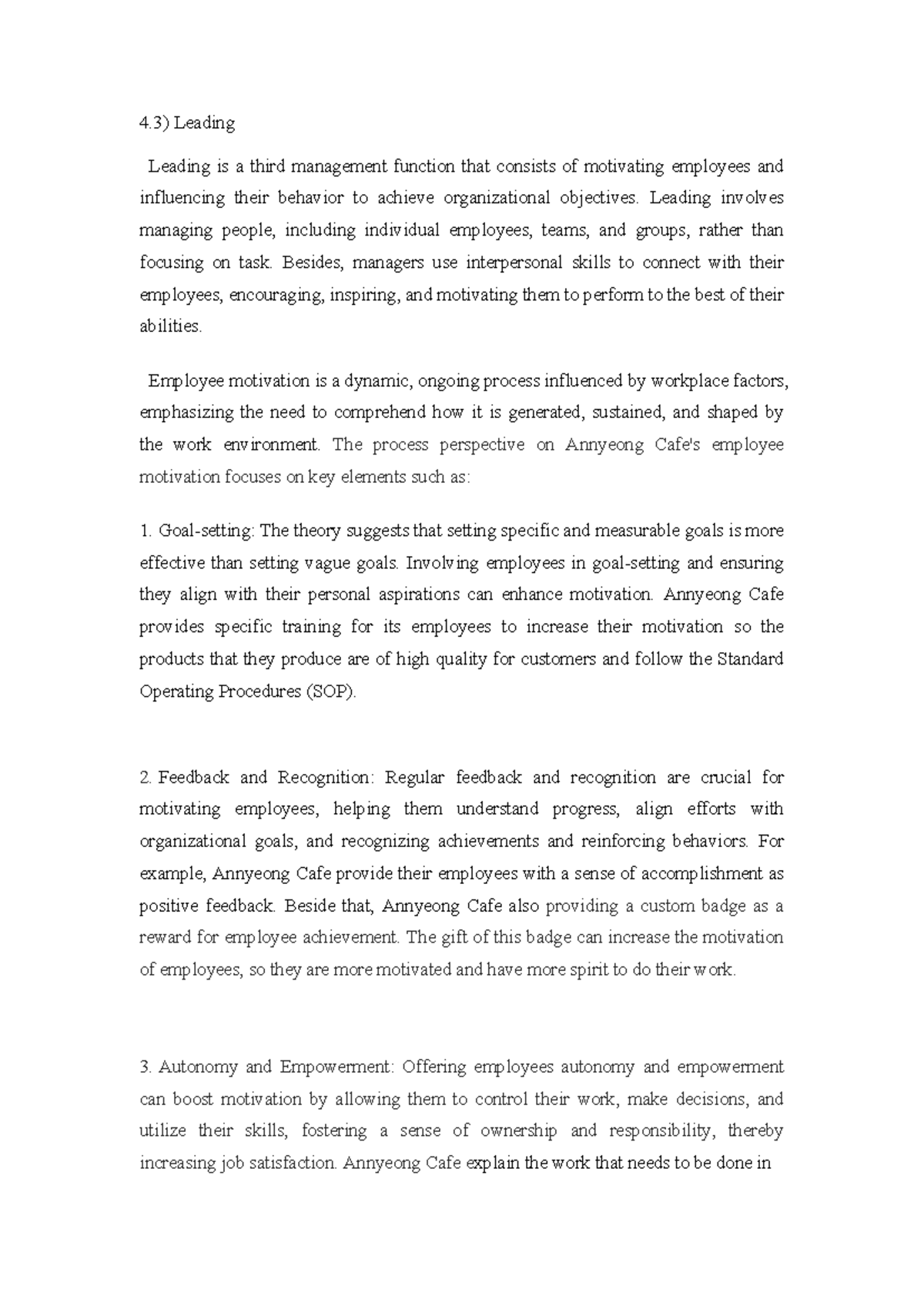 Principle Management - Leading Leading is a third management function ...